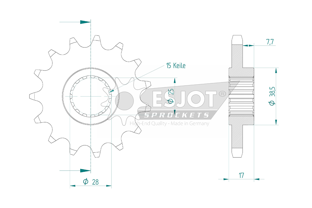 EK-Chain Kettensatz 525 ZVX-3 für Ducati Streetfighter V4/S 1103 ab Modelljahr 2021- | 23-197-279