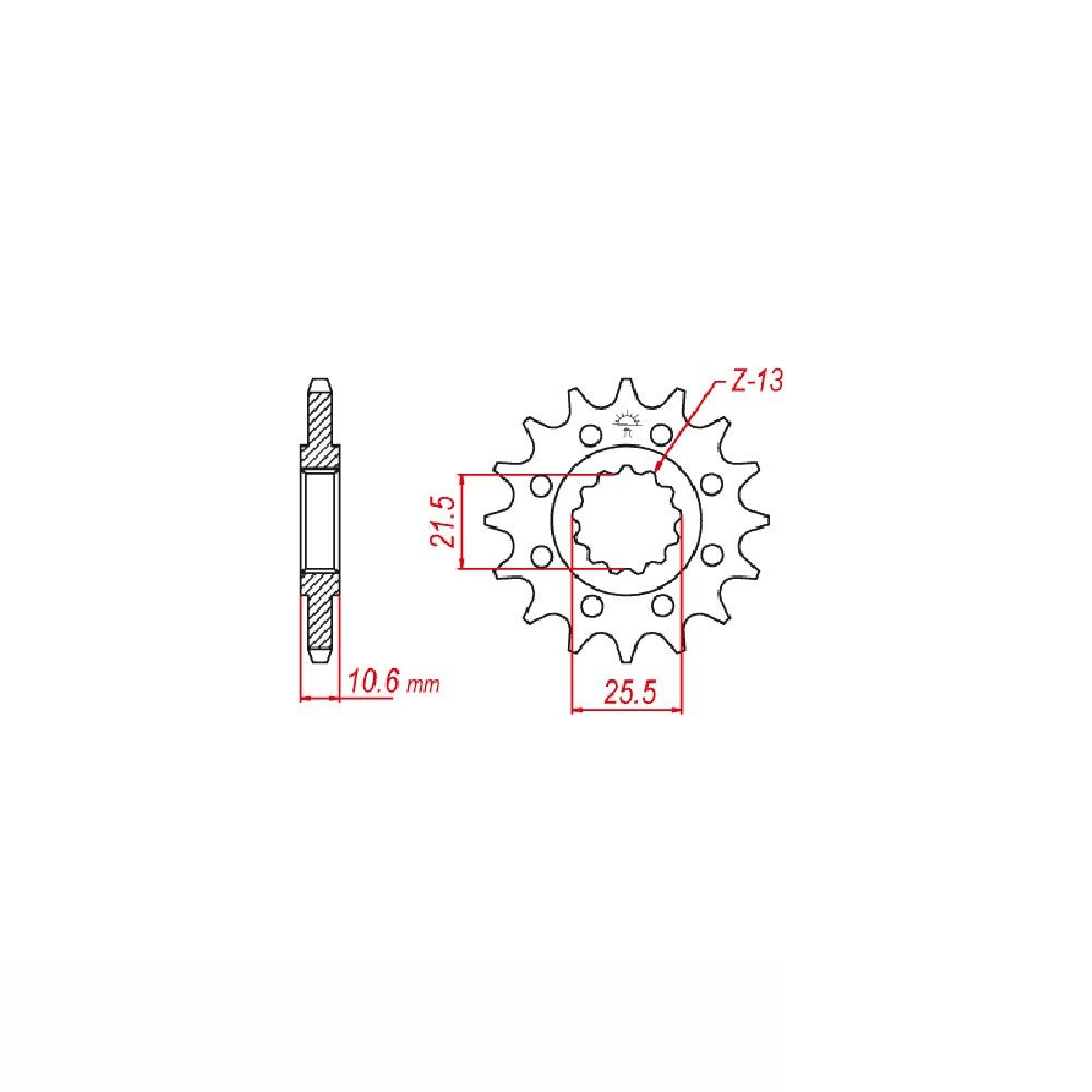 EK-Chain Kettensatz 525 MVXZ-2 für Benelli TRK502 (X) ABS ab Modelljahr 2017- 2021- | 23-196-414