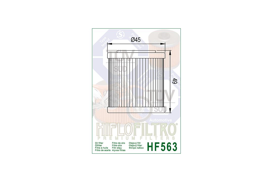 HIFLO Ölfilter HF563 für diverse Aprilia und Husqvarna Modelle | 11-333-552